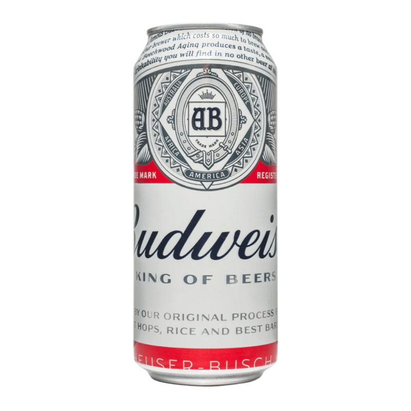 Budweiser Beer Can 50CL - CASE (24PC) – Premium Cellars L.L.C
